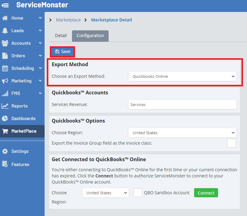 QuickBooks Online | ServiceMonster Help